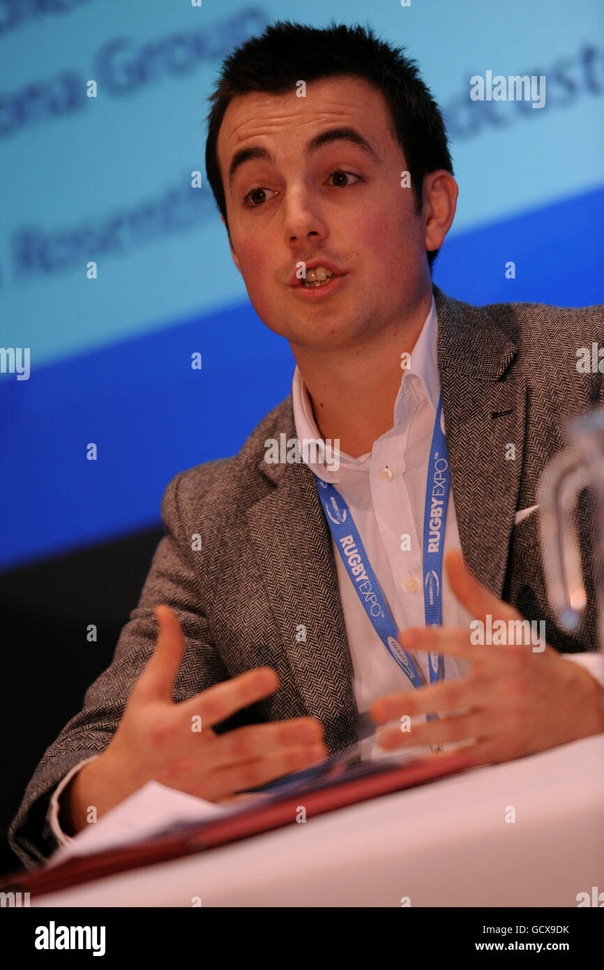 CEO of Pitchero Mark Fletcher on Day two of the Rugby Expo at the RHS ...