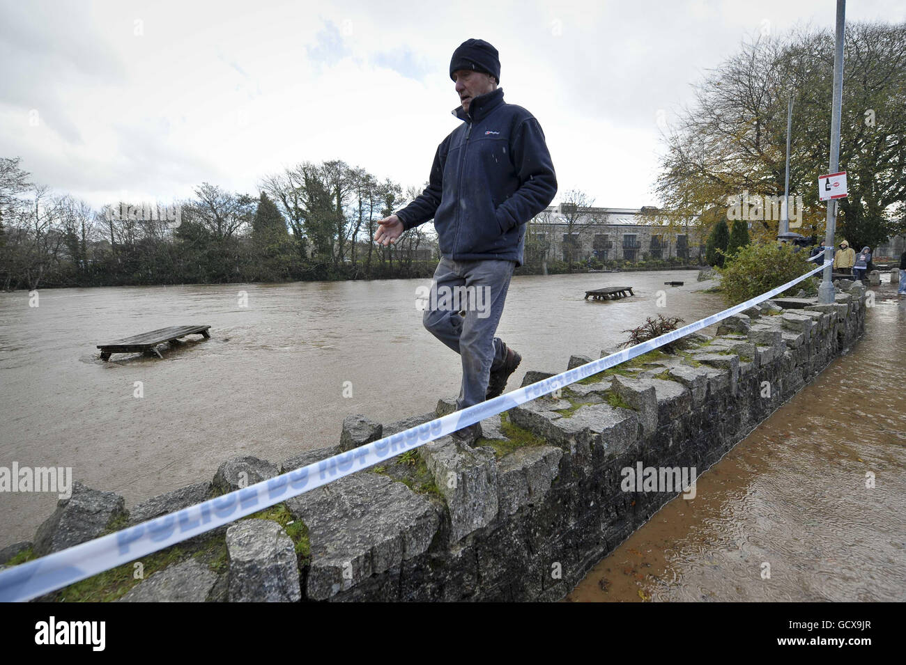 Flooding in Cornwall Stock Photo - Alamy