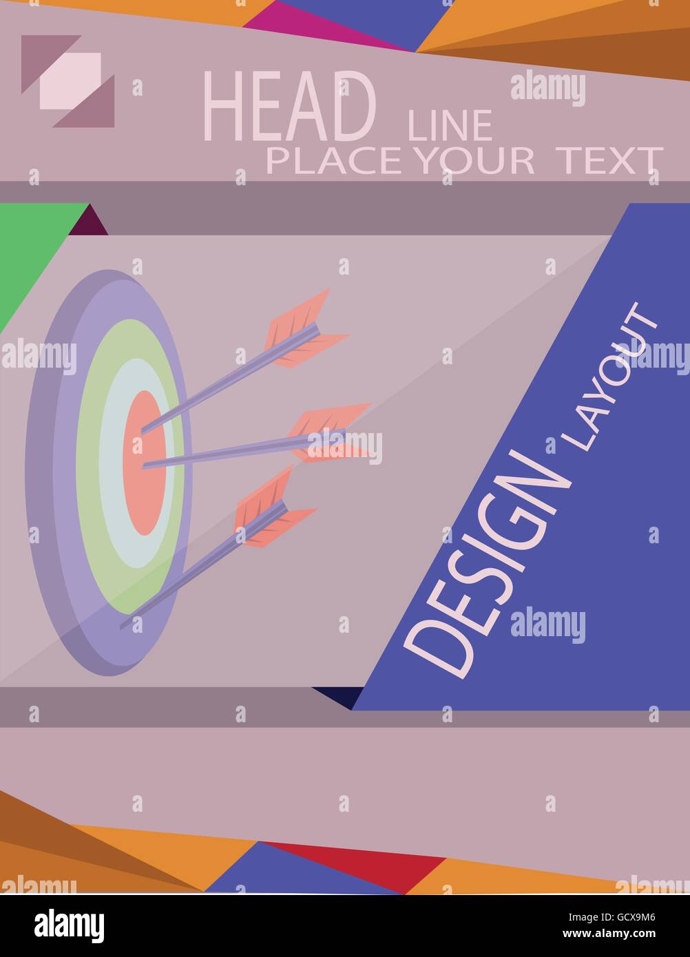 Abstract target with arrows for infographic, template for cycle diagram ...