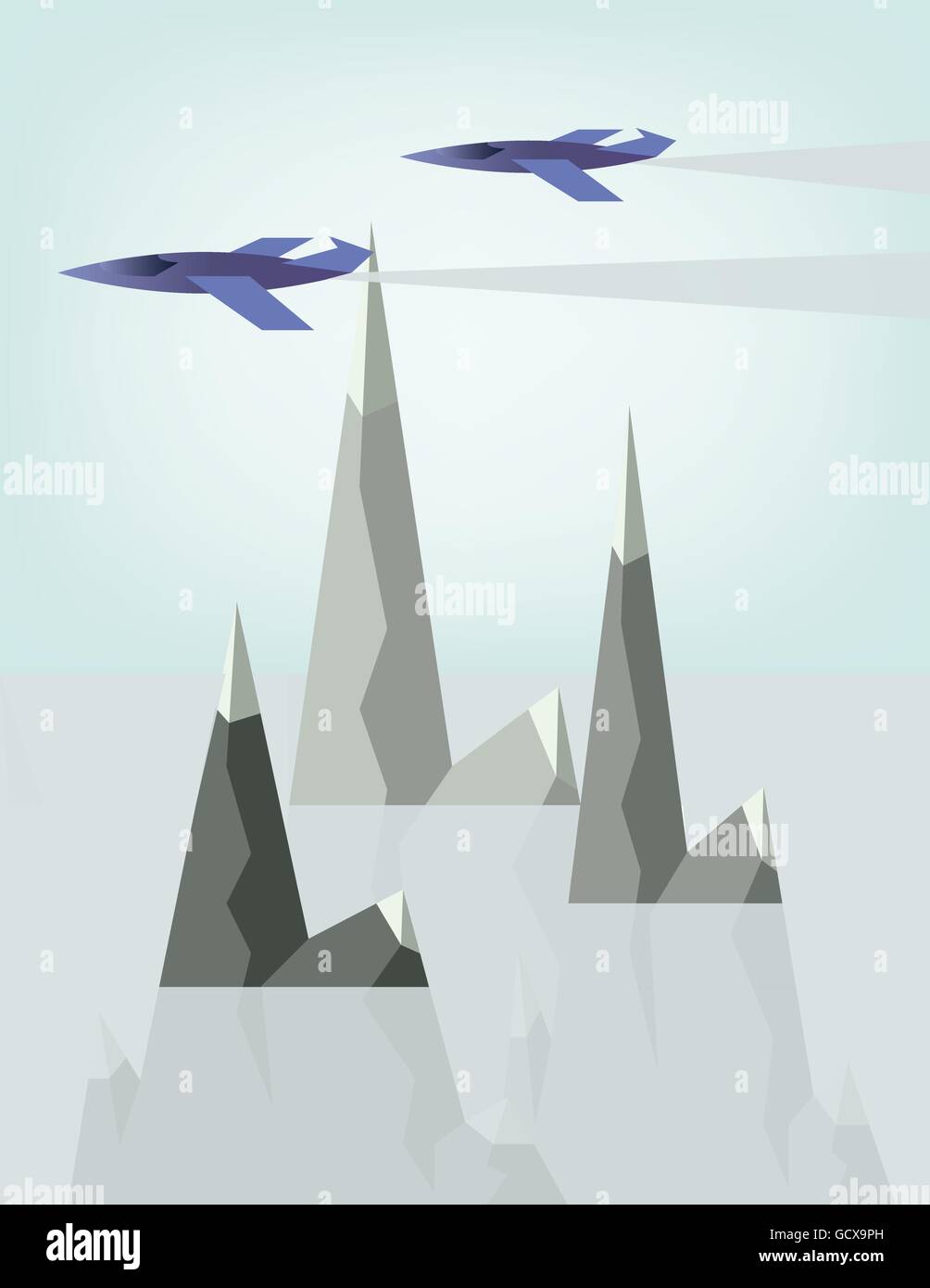 Airplane airport landscape passenger Stock Vector Images - Alamy