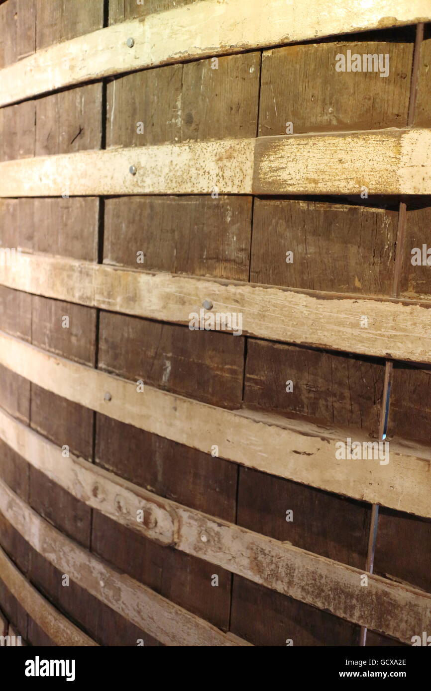 Several wooden barrels of beer Stock Photo - Alamy