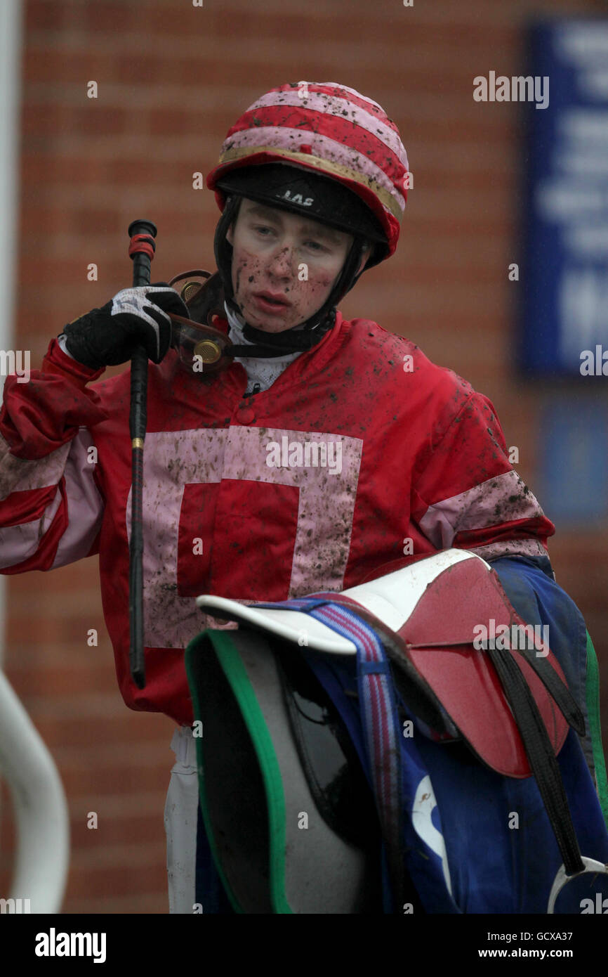 Jockey off of his horse hi-res stock photography and images - Alamy