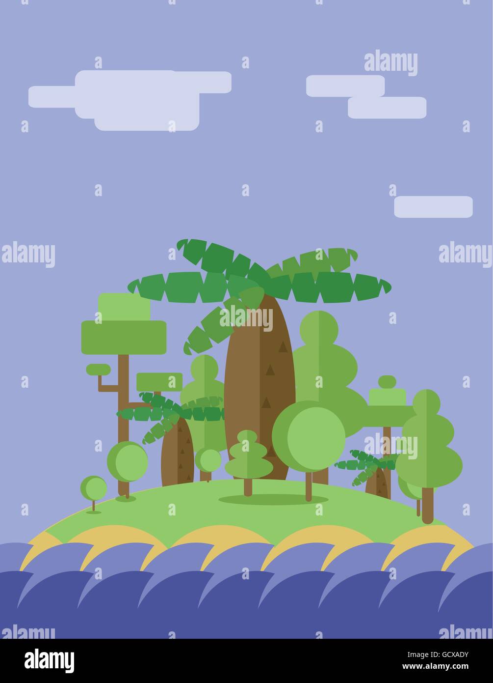 Tropical islands palms Stock Vector Images - Alamy