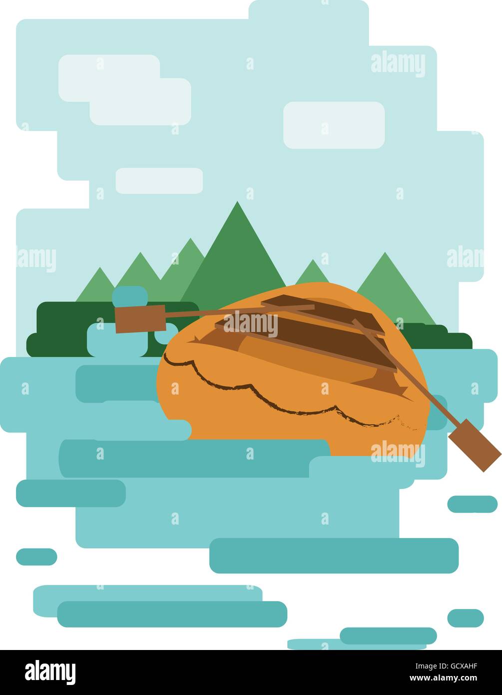 Leading boat top view Stock Vector Images - Alamy