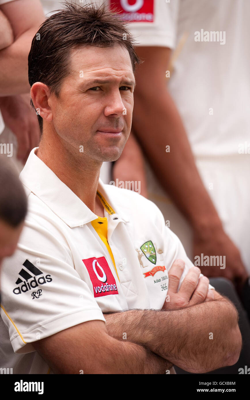 Australia captain Ricky Ponting during a nets session at The Gabba ...