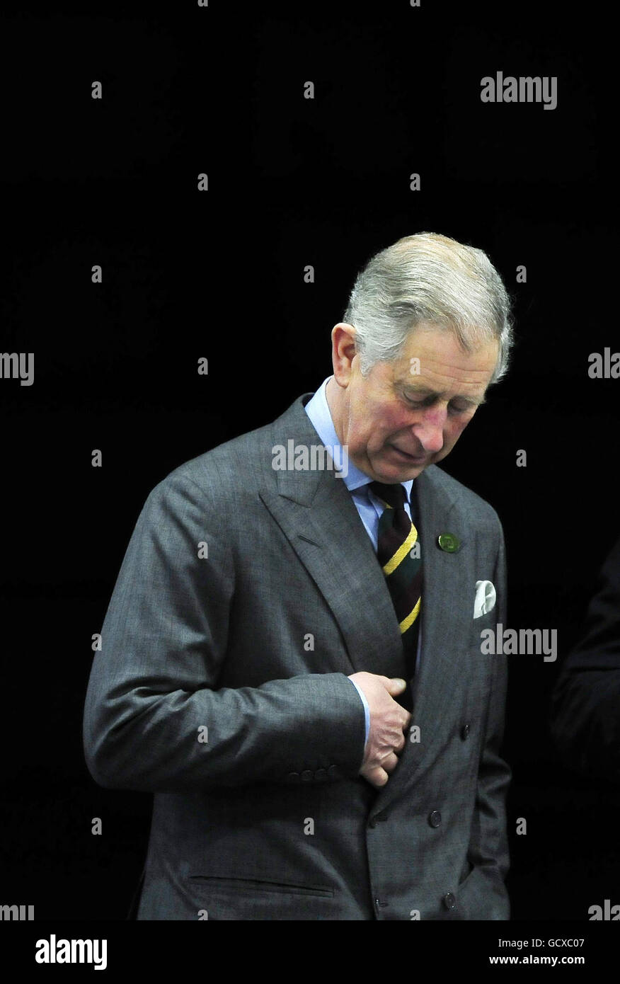 The Prince of Wales during his visit to the Haworth Wool Scouring plant ...