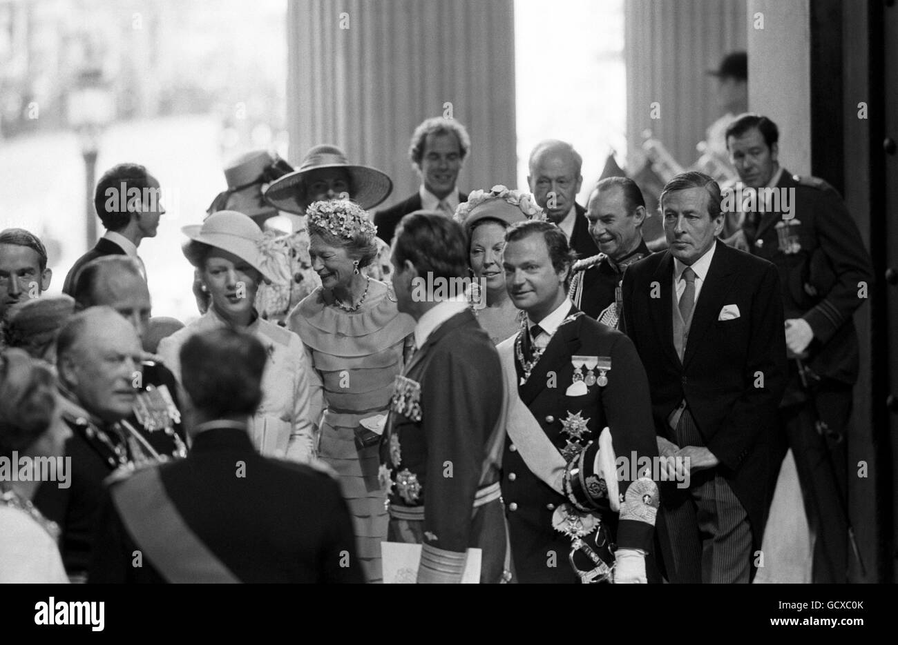 Members of European royal families attending the wedding of the Prince ...