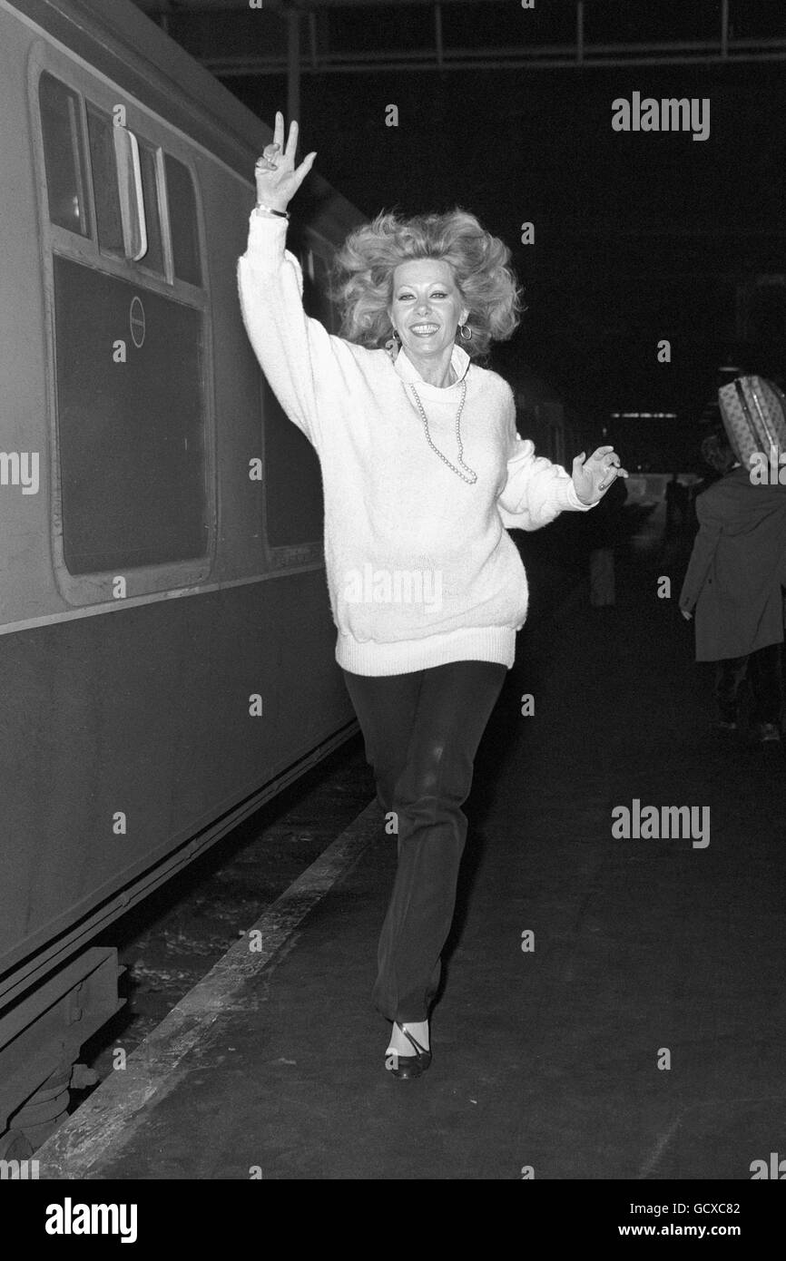 Actress Ingrid Pitt at London's Victoria Station, en route to ...