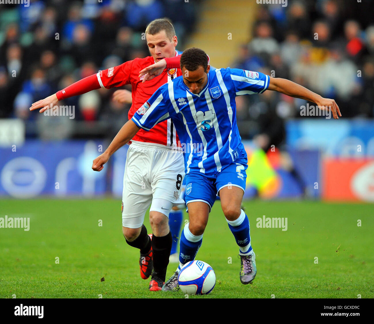 Soccer brighton full length tackling mangsb datacoapplies hi-res stock ...