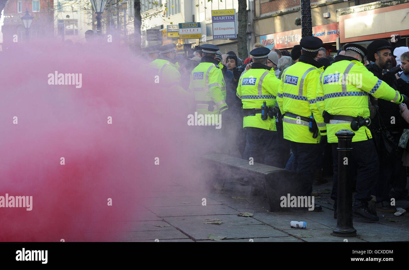 EDL Protest Preston Stock Photo - Alamy
