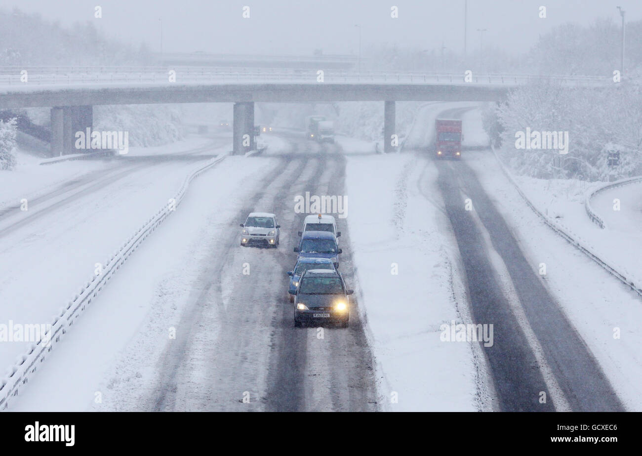 Traffic on the m25 m20 interchange in kent hi-res stock photography and ...