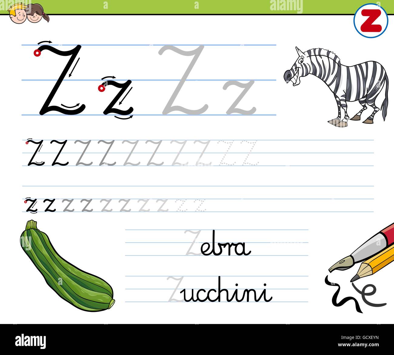 Letter z lowercase Stock Vector Images - Alamy