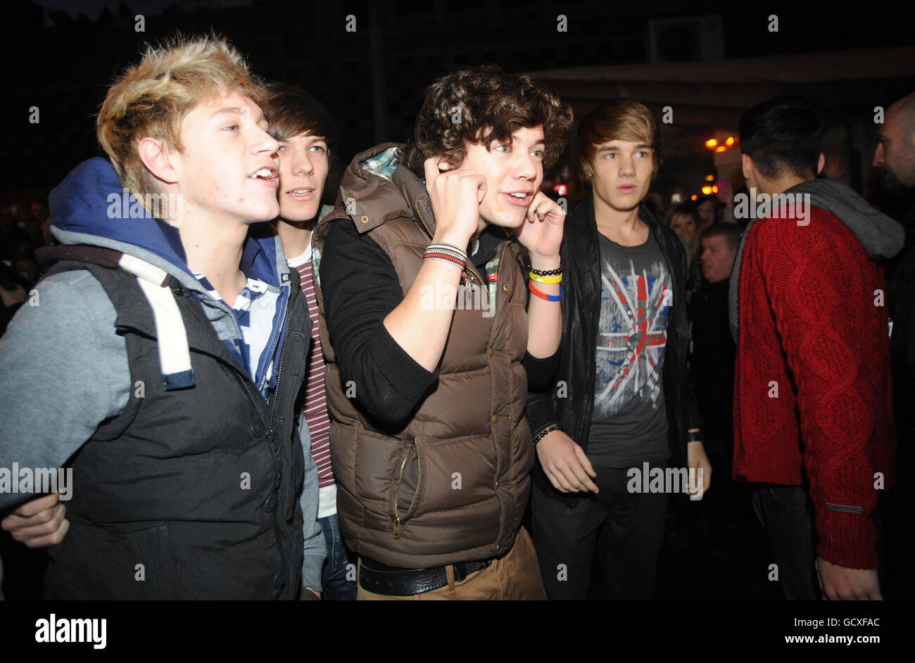 X Factor's One Direction, left to right: Niall Horan, Louis Tomlinson ...