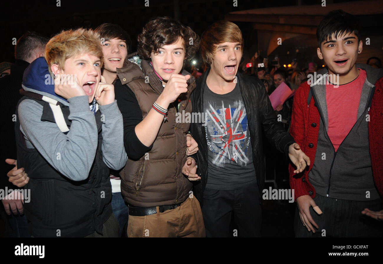 X Factor's One Direction, left to right: Niall Horan, Louis Tomlinson ...