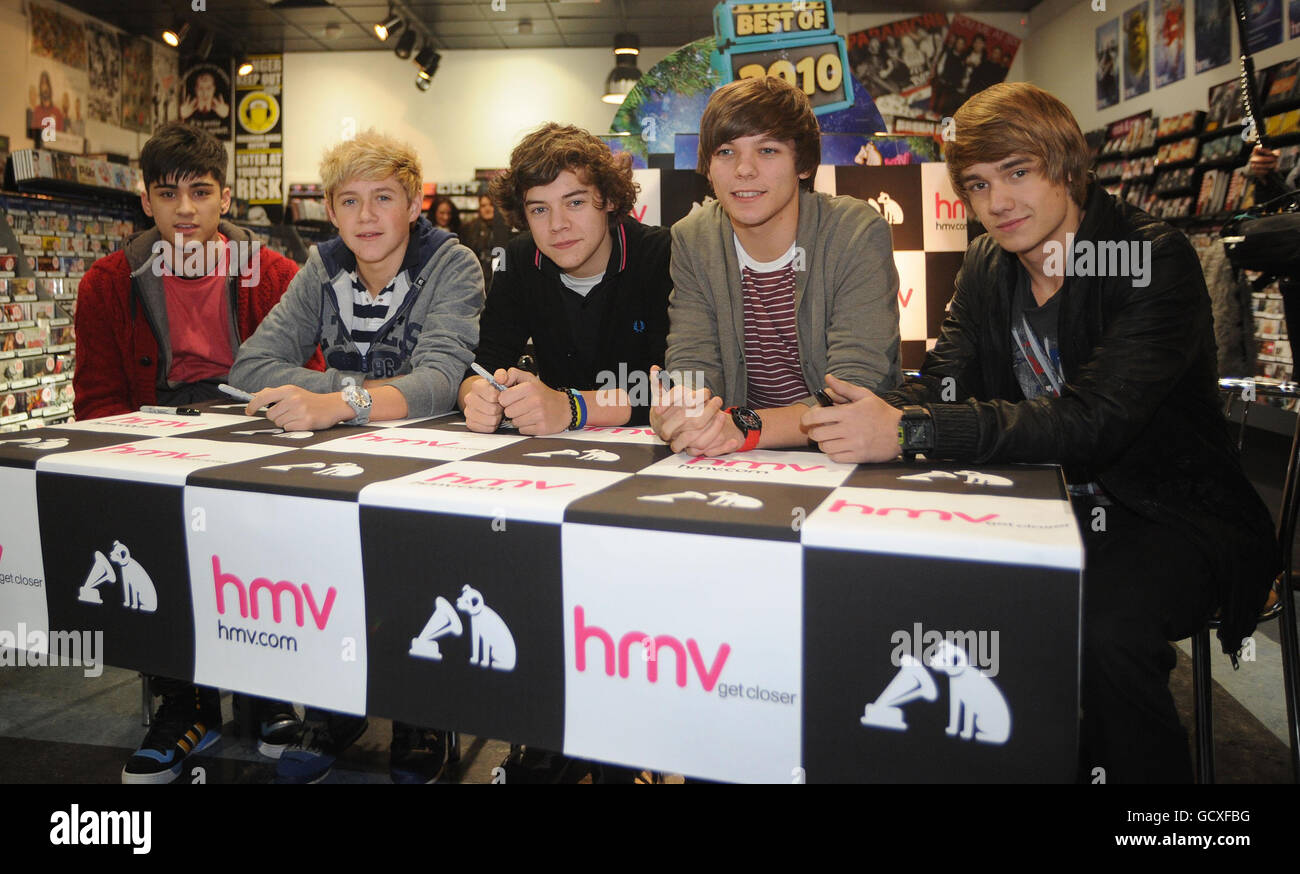 X Factor's One Direction, left to right: Zayn Malik, Niall Horan, Harry ...