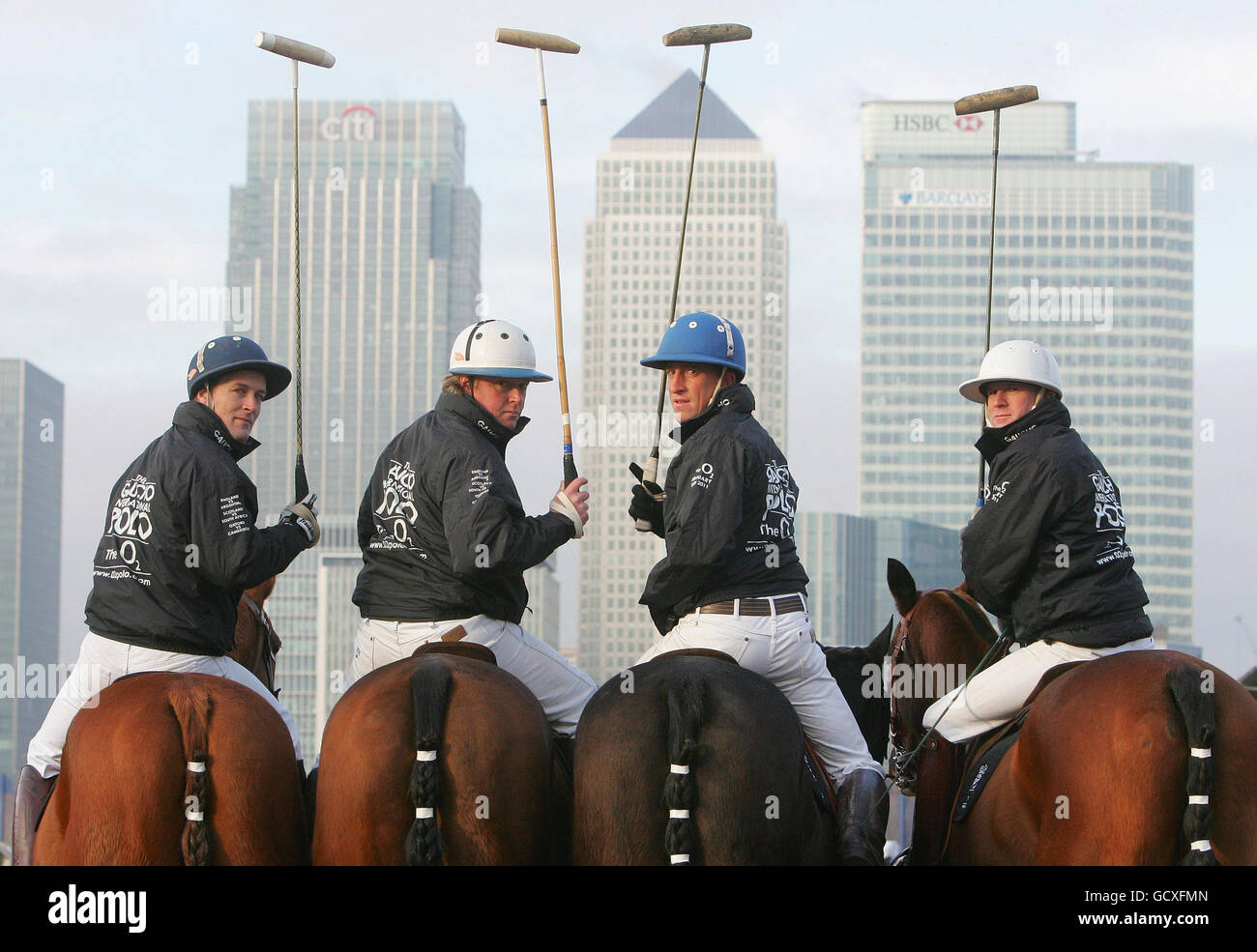 Captains of the four international polo teams (from left) Argentina's ...