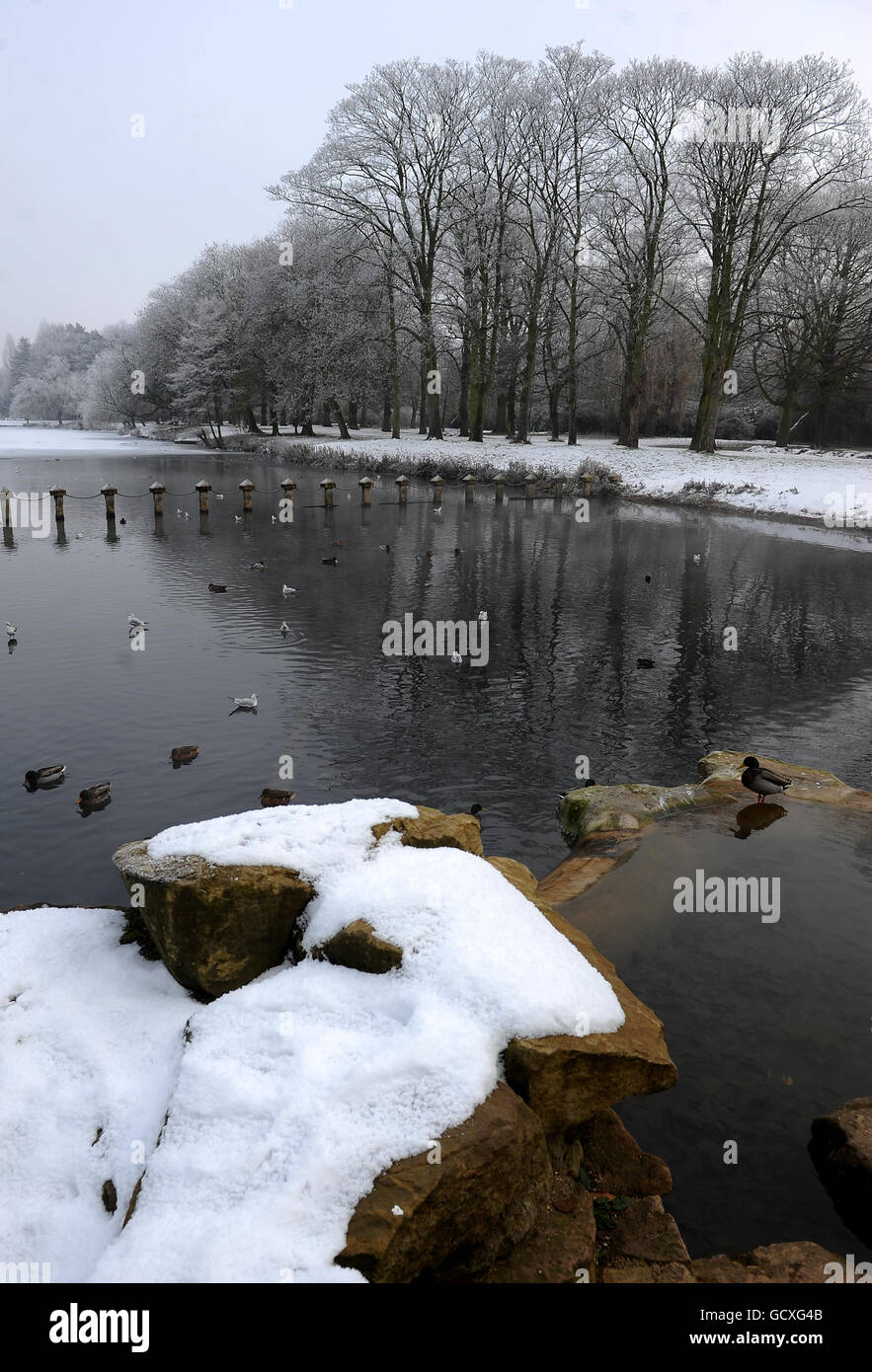 General view of the Boating Lake in Highfields Park, Nottingham as the ...