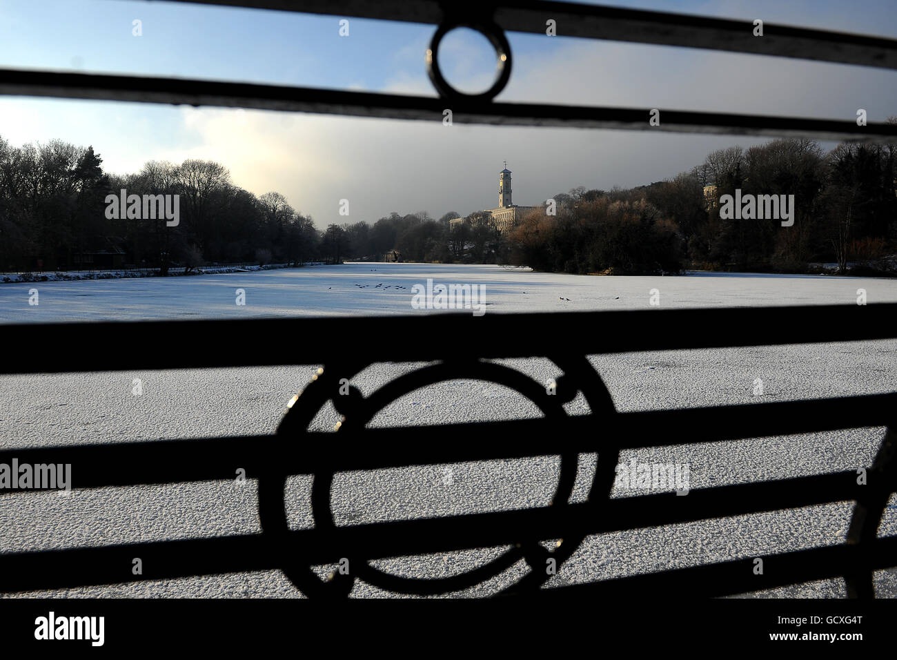 General view of the Boating Lake in Highfields Park, Nottingham as the ...