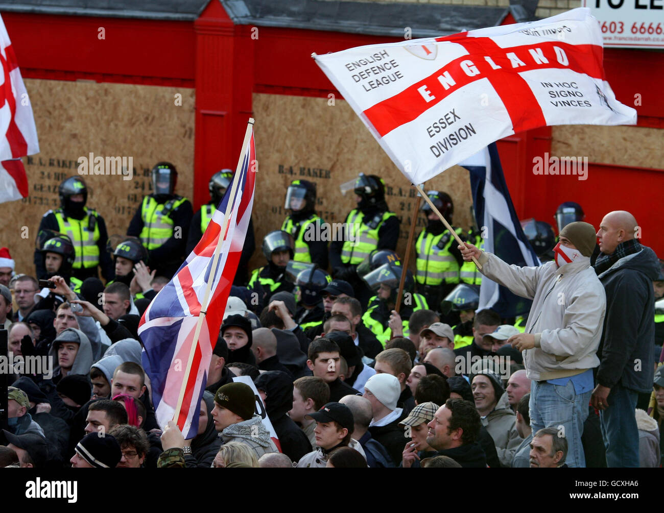 EDL march Peterborough Stock Photo - Alamy