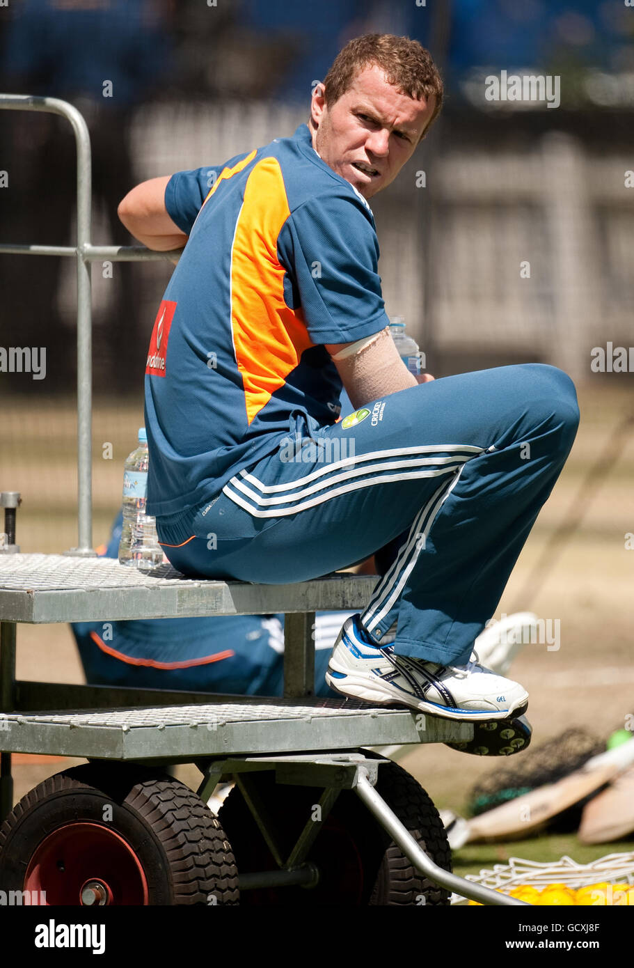 Australia's Peter Siddle during a nets session at the WACA in Perth ...