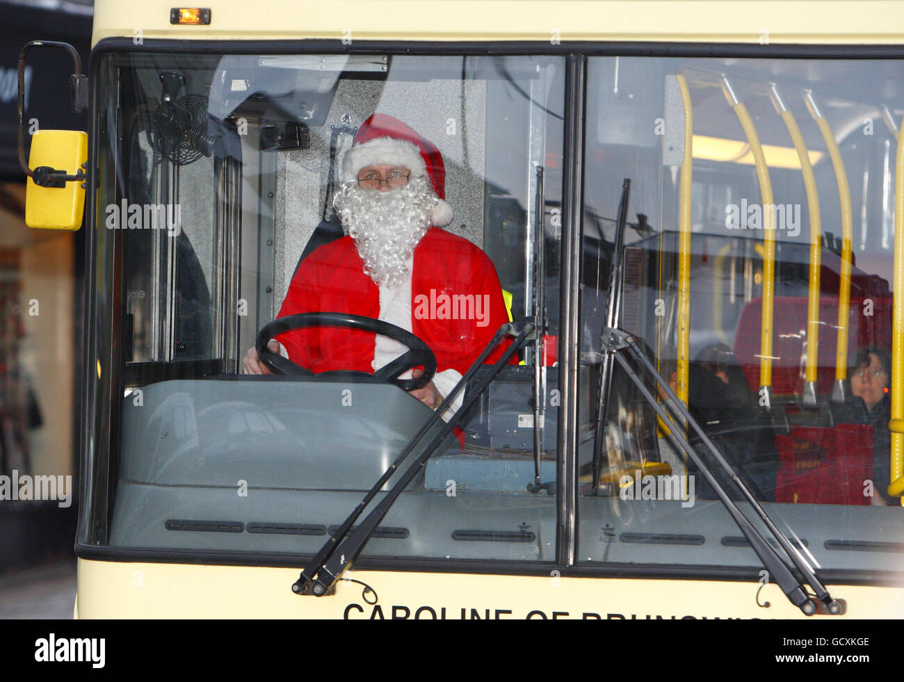 A bus driver dressed as santa hi-res stock photography and images - Alamy