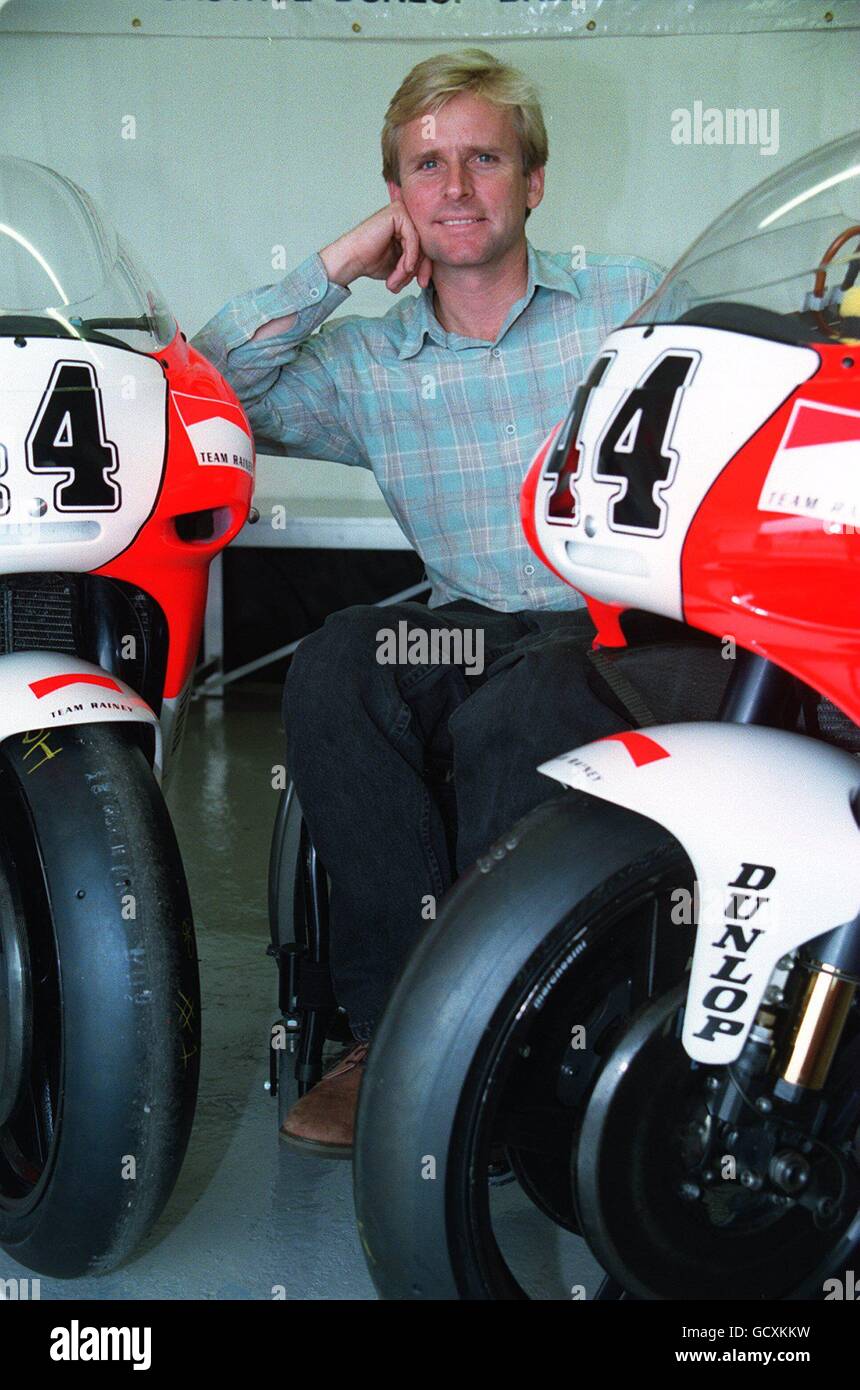 WAYNE RAINEY AT DONINGTON PARK FOR THE BRITISH MOTOR CYCLE GRAND PRIX ...