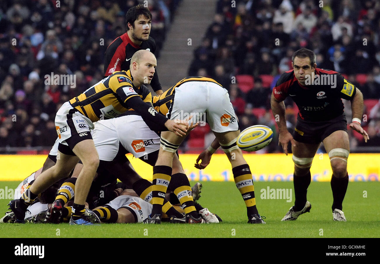 Wasps joe simpson clears scrum aviva premiership match wembley stadium ...