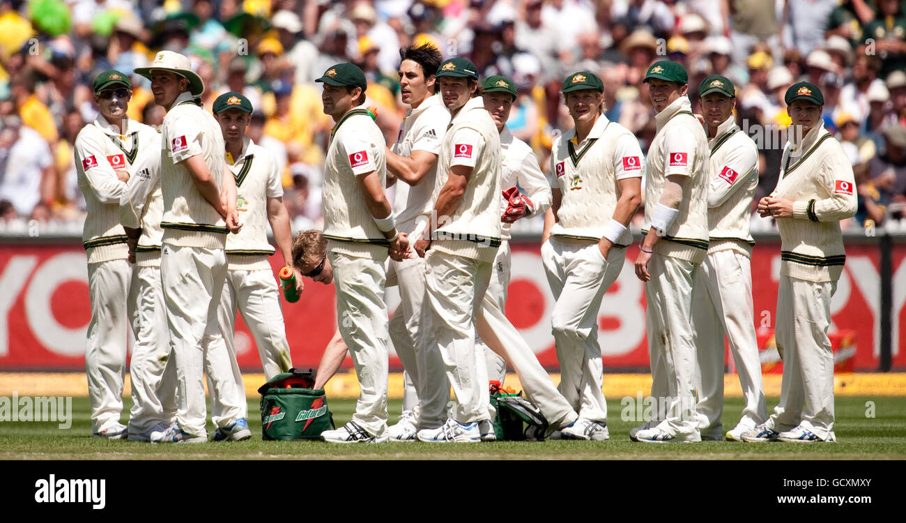 The Australia team during the fourth test at Melbourne Cricket Ground ...