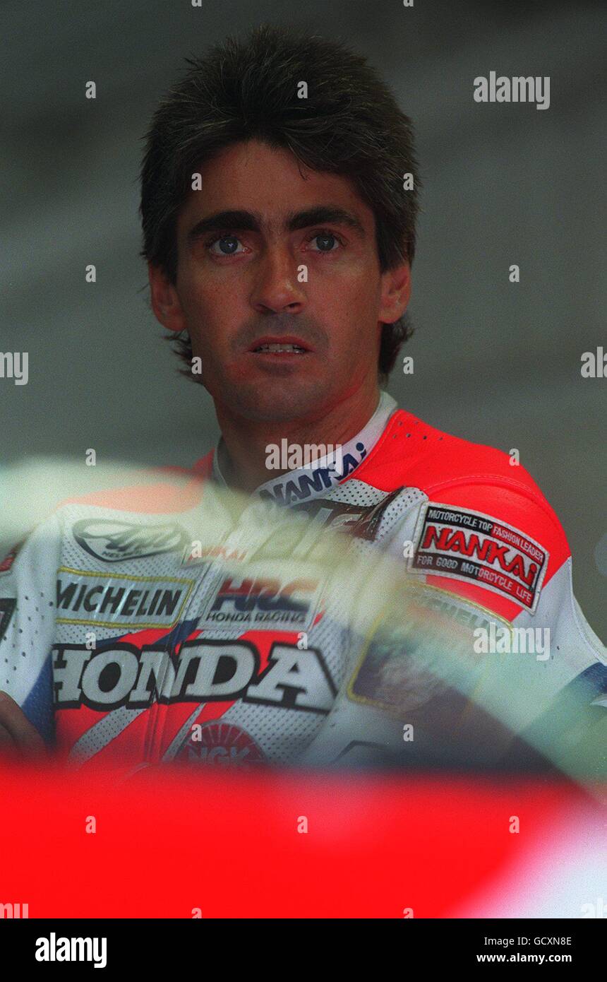 Mick doohan at the british grand prix at donnington hi-res stock ...