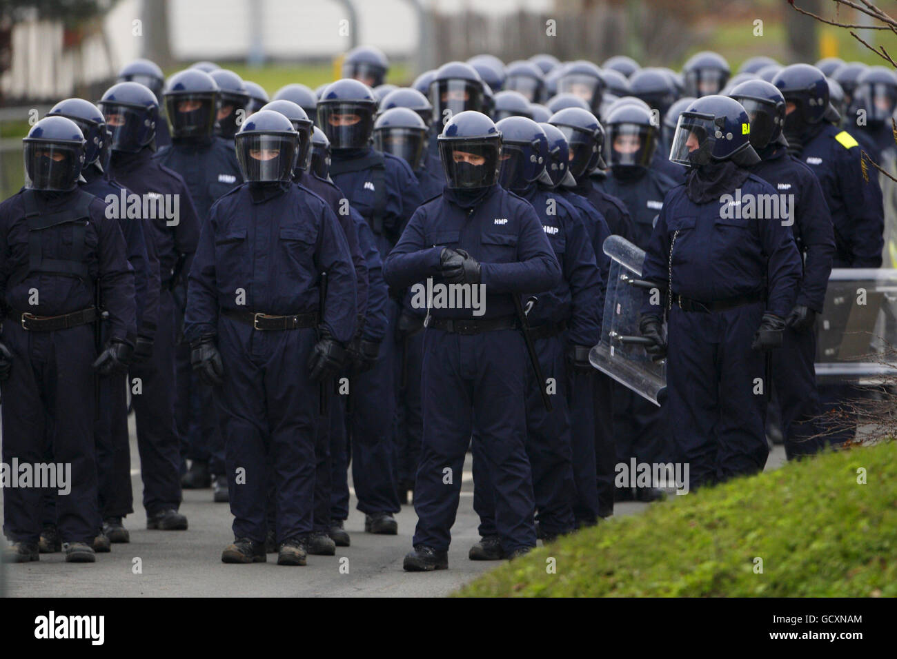 Prisons riot prisons riot general view gv mangsk hi-res stock ...