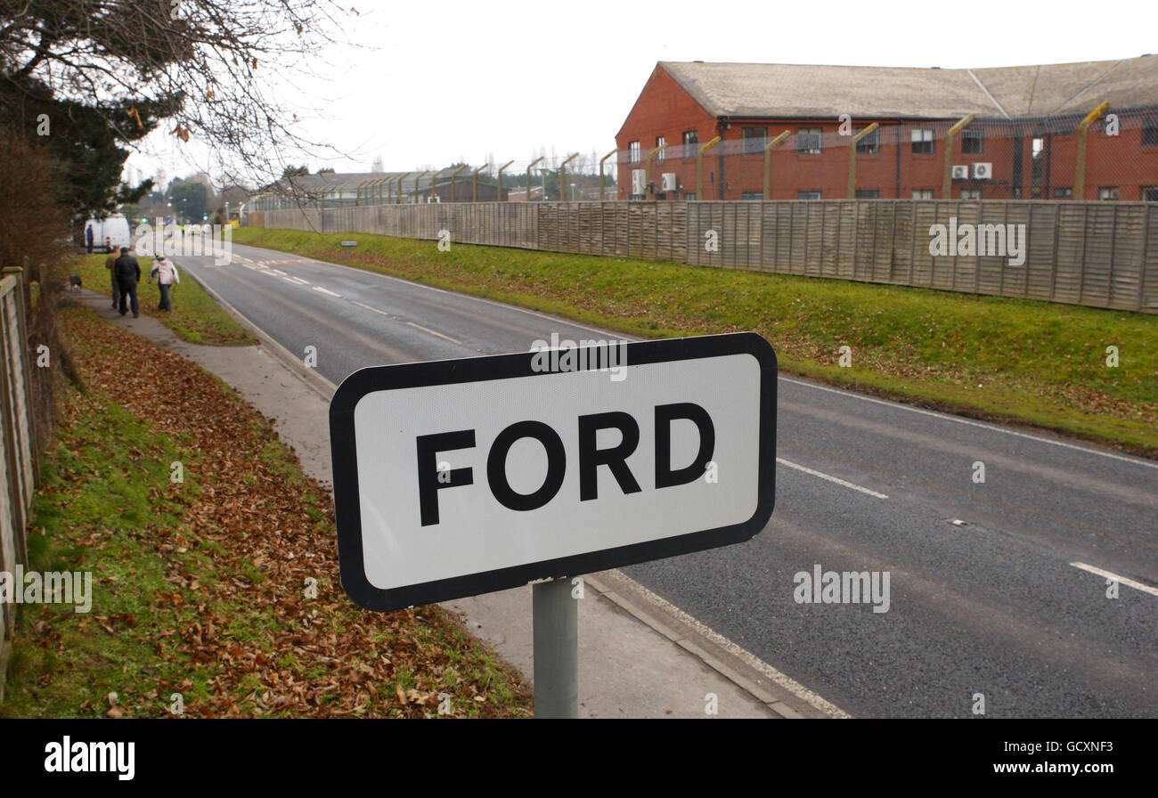 Inmates riot at HMP Ford Stock Photo - Alamy