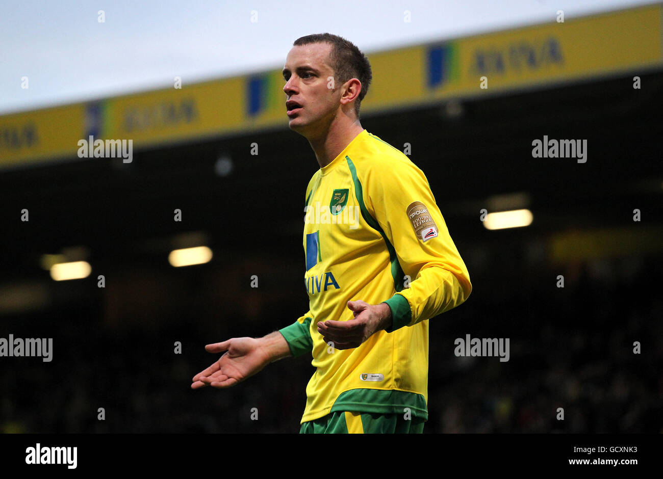 Norwich City's Aaron Wilbraham reacts to a disallowed goal during the ...