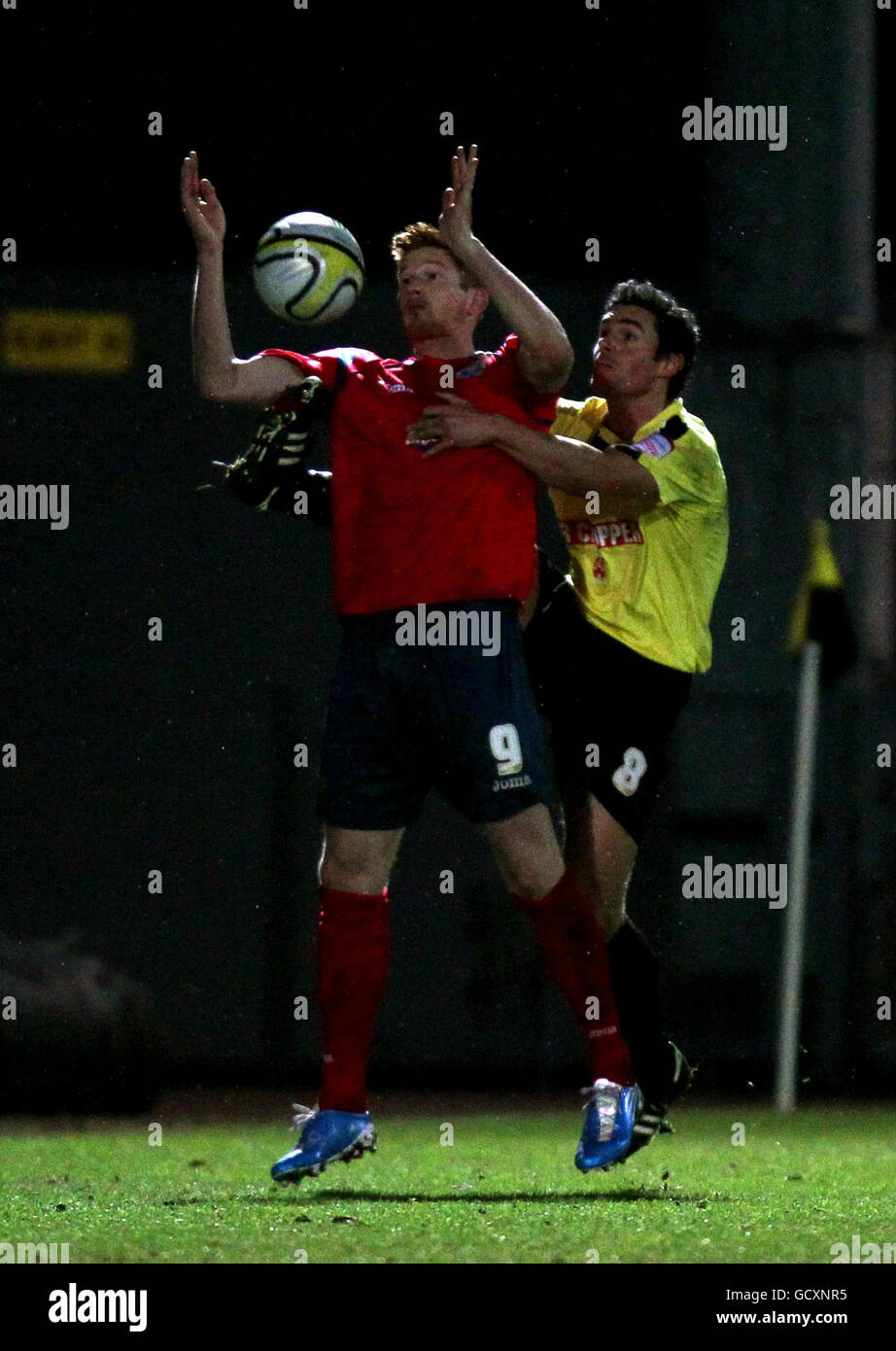 Burton Albion's Andy Corbett and Shrewsbury Town's Matt Harrold battle ...