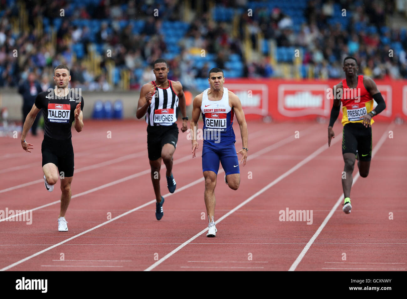 Danny TALBOT, Zharnel HUGHES, Adam GEMILI & Reece PRESCOD running in ...