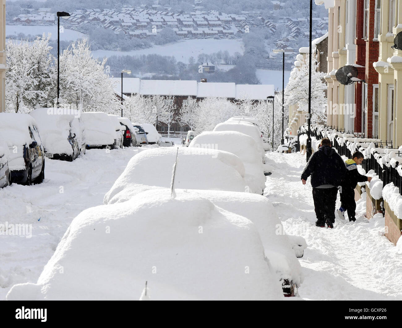 Roads around Newcastle were blocked by deep snow today following ...