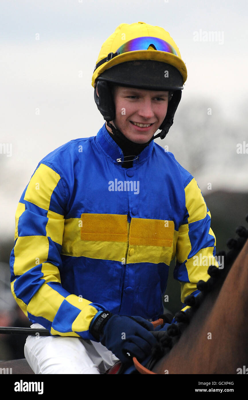 Jockey Peter Hatton on Commit to Memory prior to the CSP Novices ...