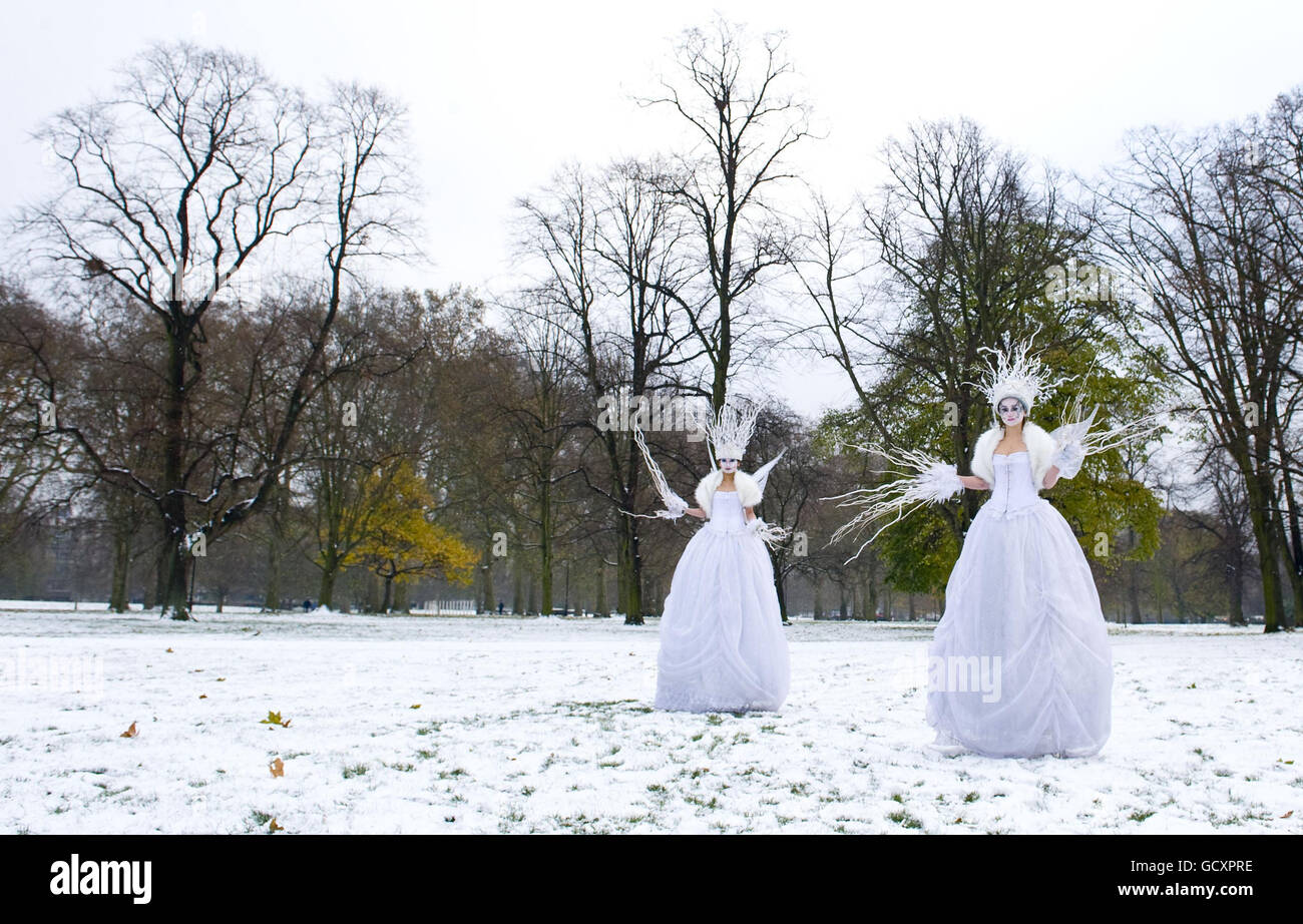 Artistes from the Zippo Circus Winter Cirque show, currently playing i ...