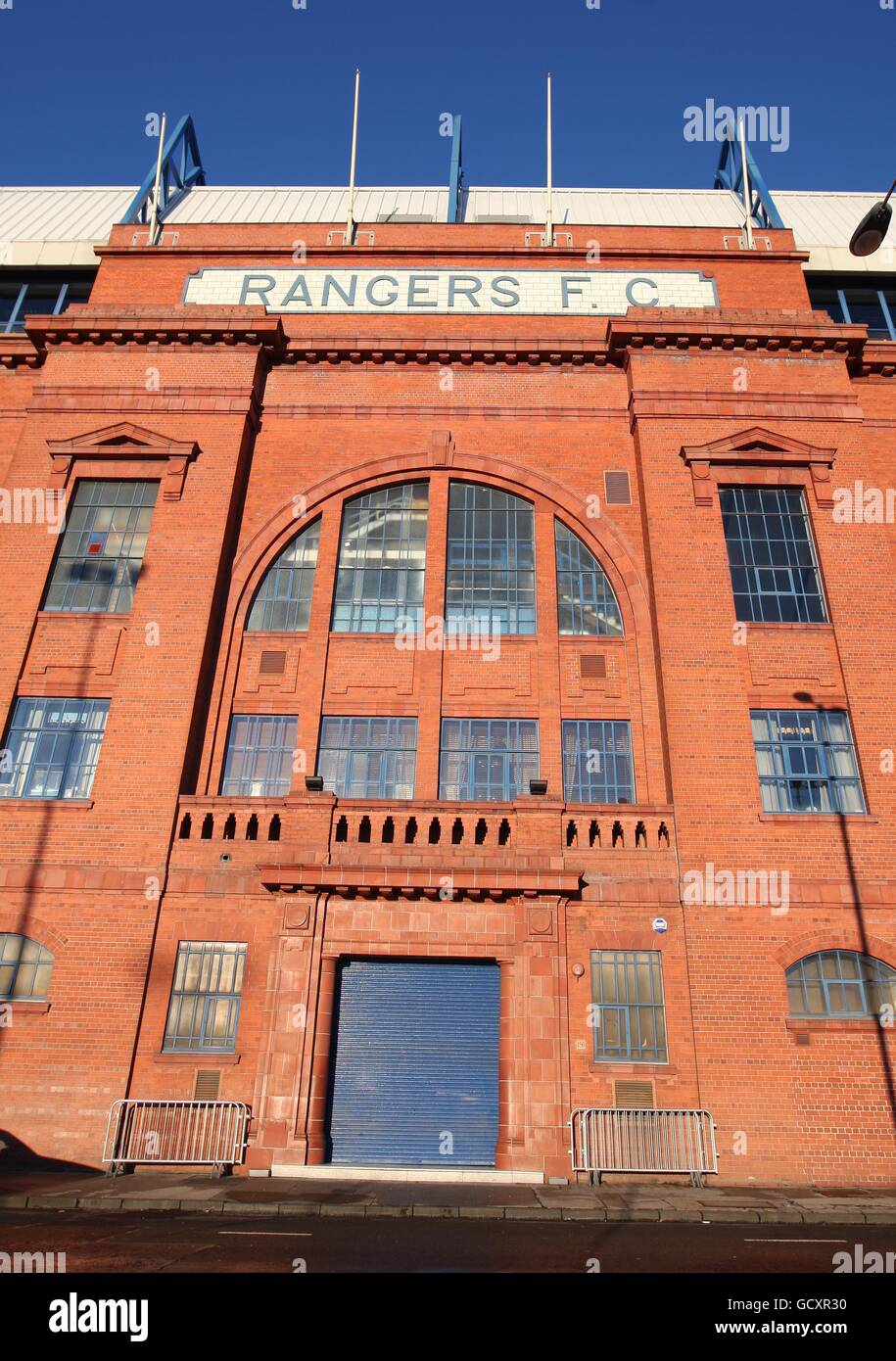 A general of view of Ibrox Stadium, home of Rangers FC, in Glasgow ...
