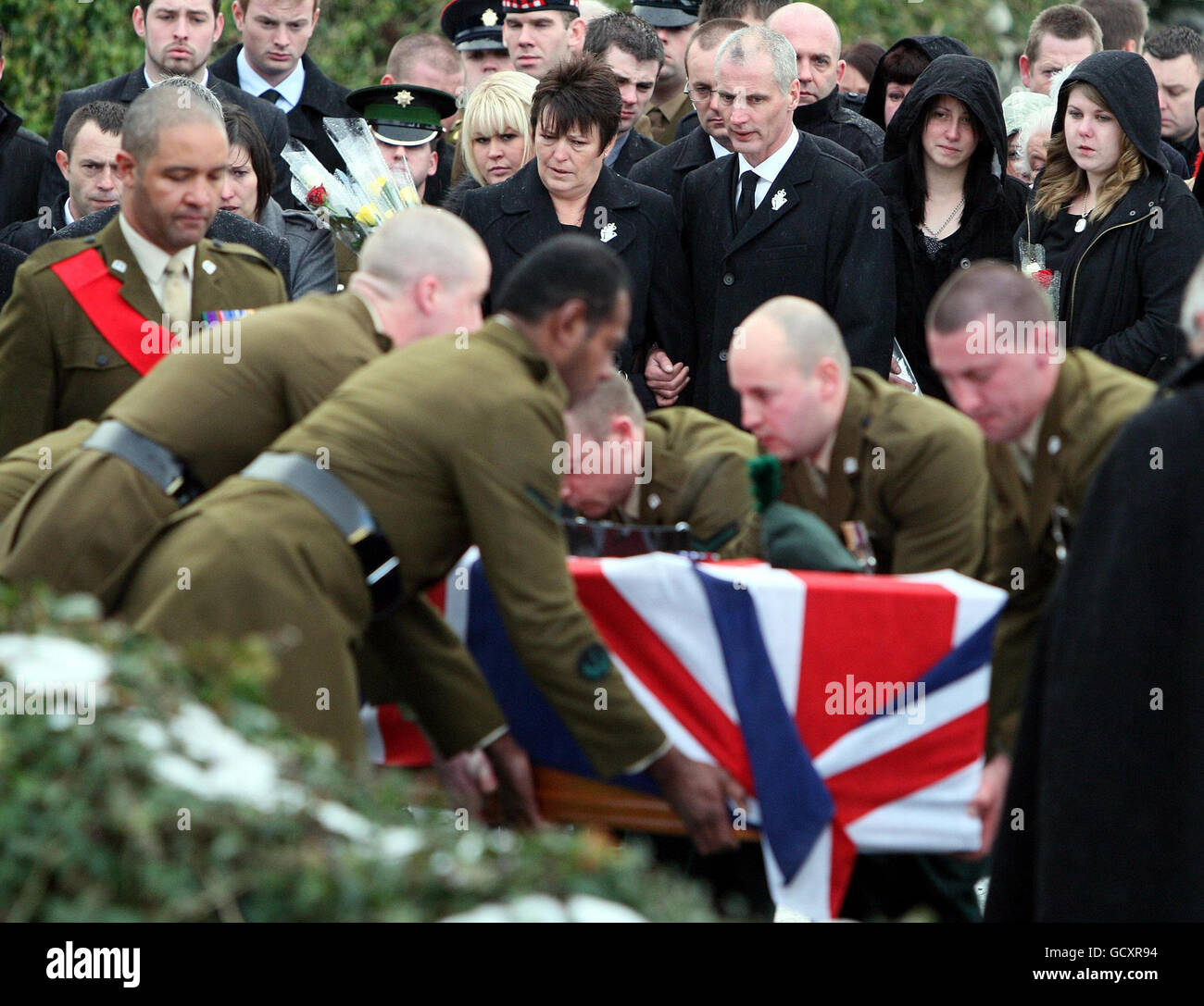 Lesley and Margaret McCormick (centre), parents of Ranger Aaron ...