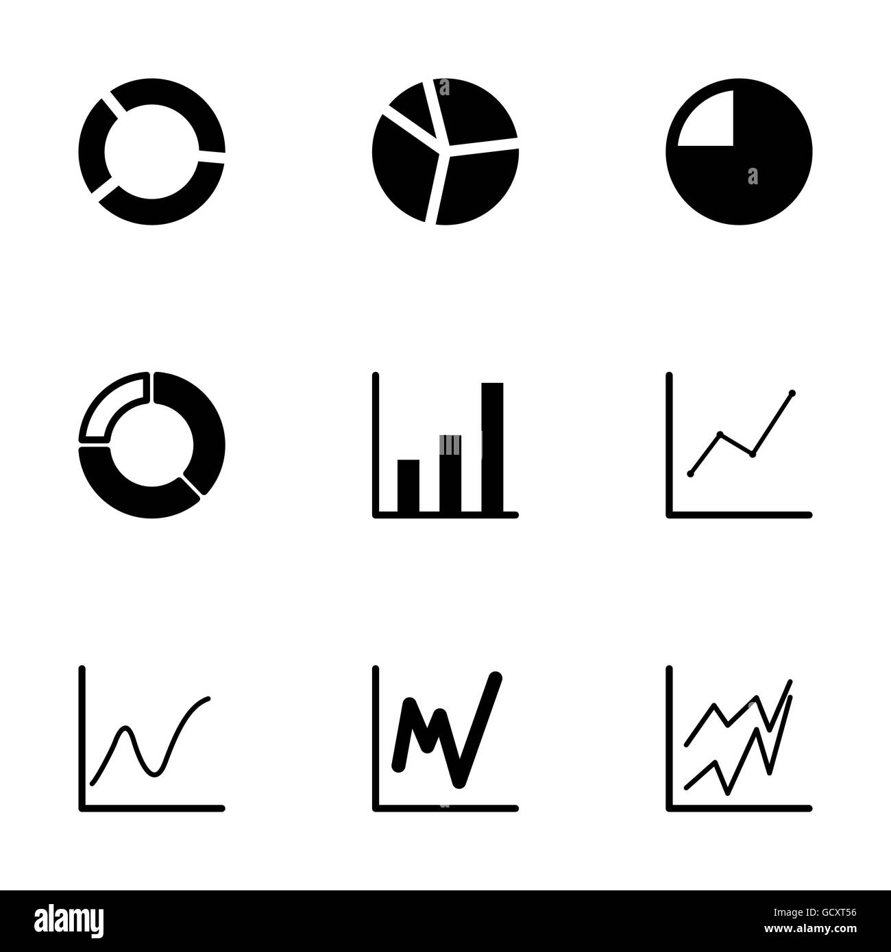 Vector black diagram icon set Stock Vector Image & Art - Alamy