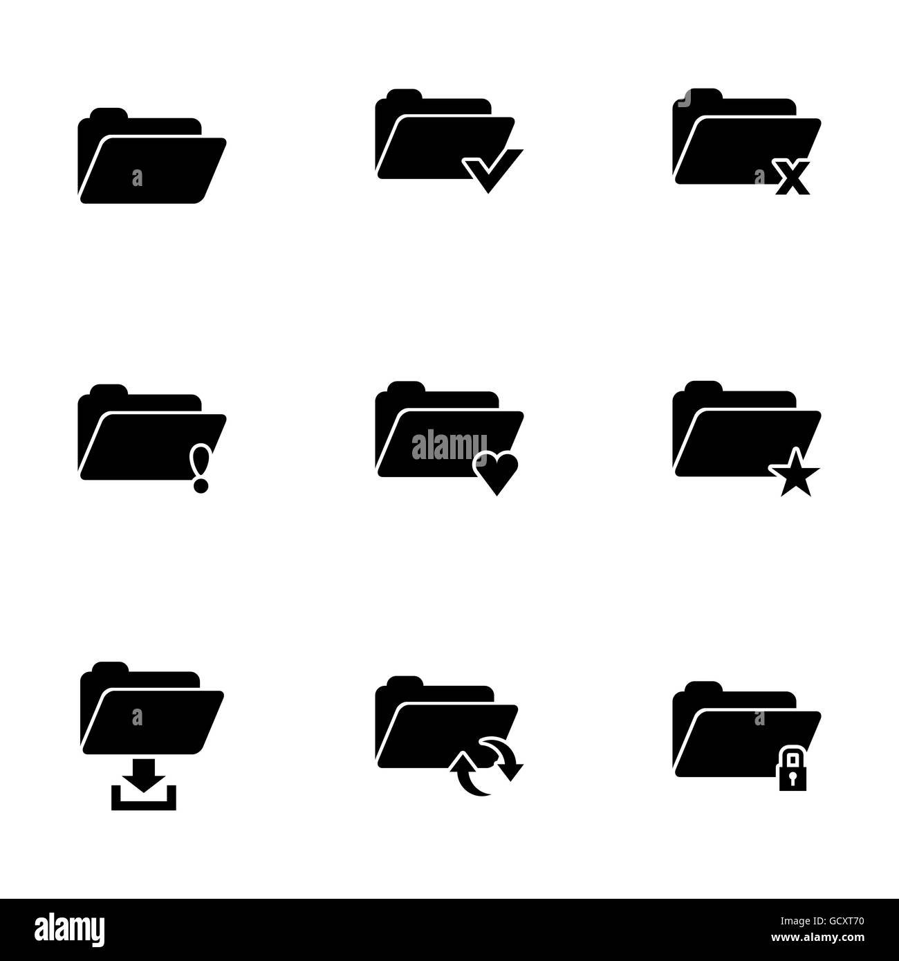 Black folder icon Black and White Stock Photos & Images - Alamy