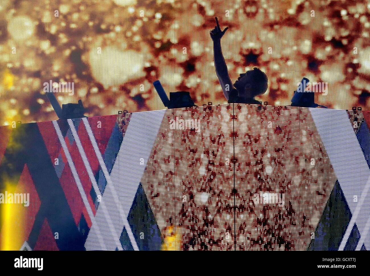 Calvin Harris performing on the main stage during the second day of T ...