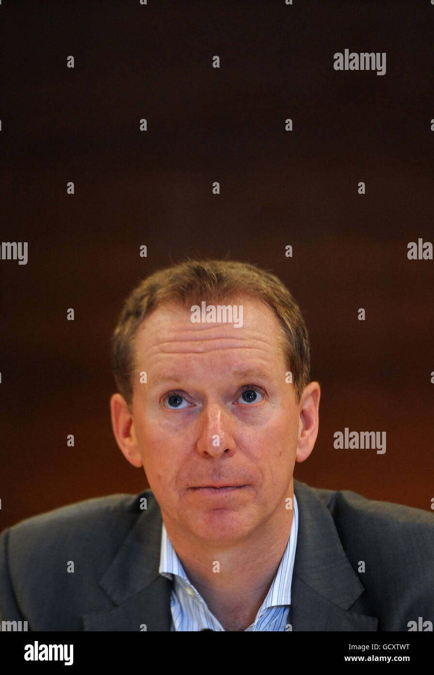 Andy Anson, Chief Executive of the England 2018 bid, speaks at a press ...