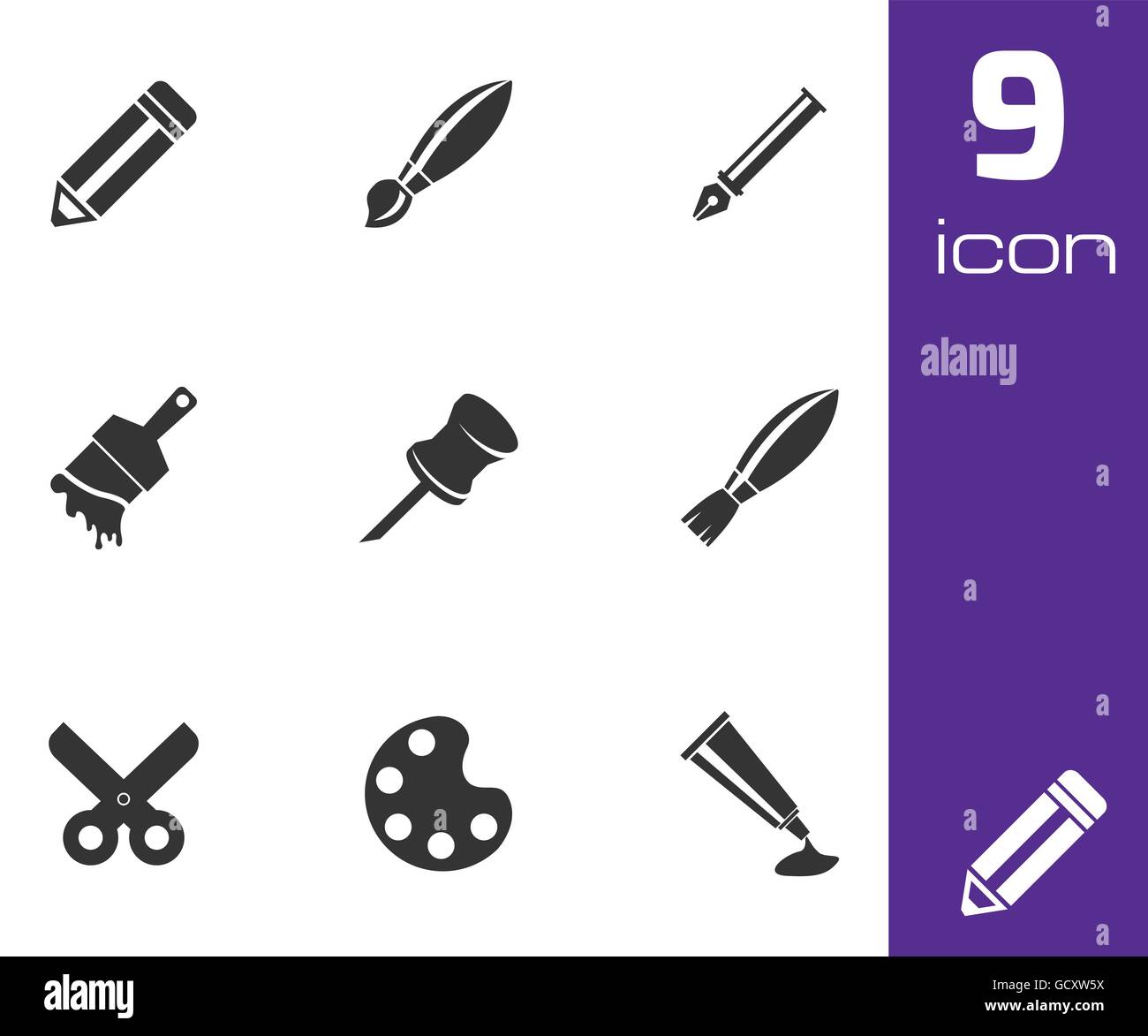 Drawing painter designer tools Stock Vector Images - Alamy