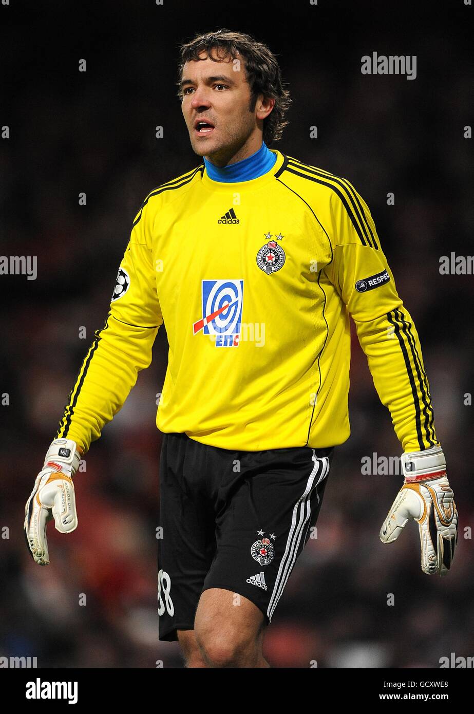 Vladimir stojkovic goalkeeper partizan belgrade hi-res stock ...