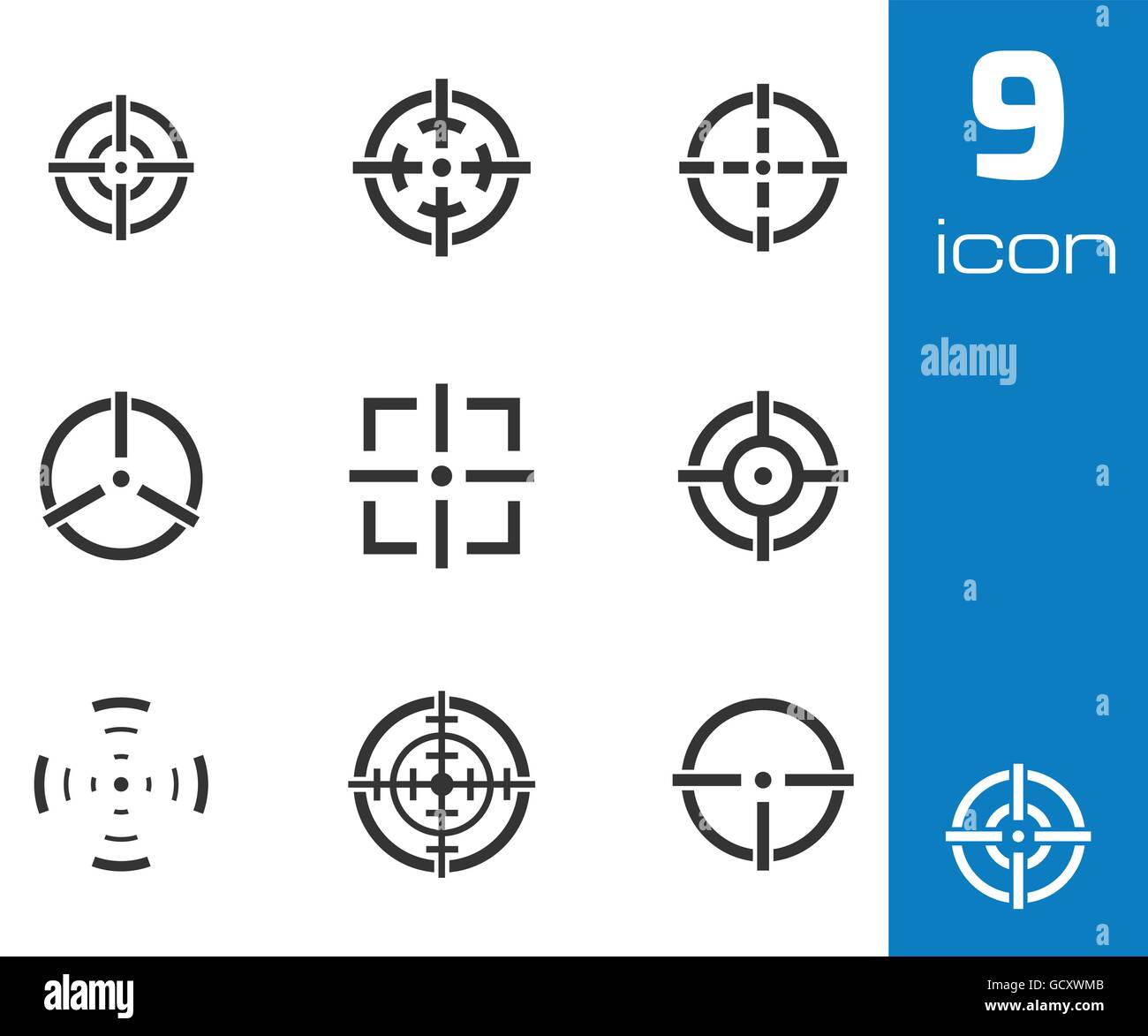Crosshairs icons vector Stock Vector Images - Alamy