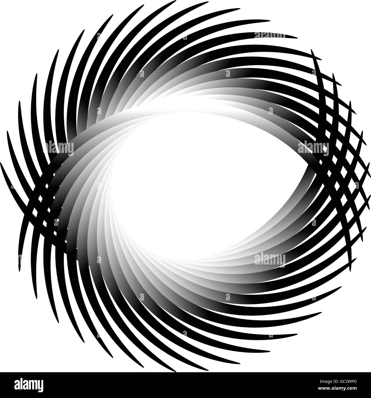 Dynamic irregular lines forming a circle element. Geometric shape made ...