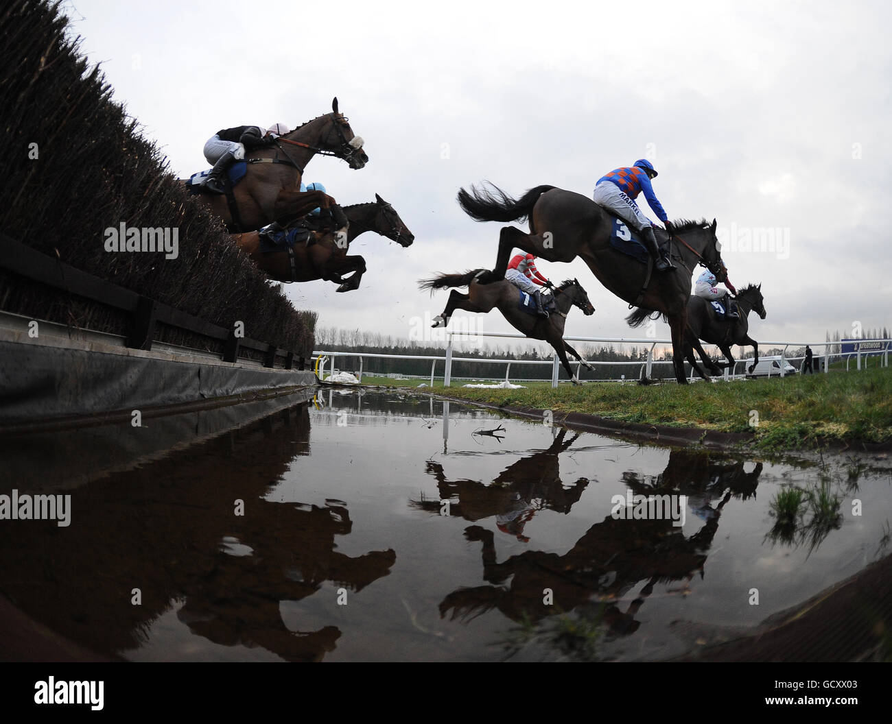 Horse racing christmas party day newbury racecourse hi-res stock ...