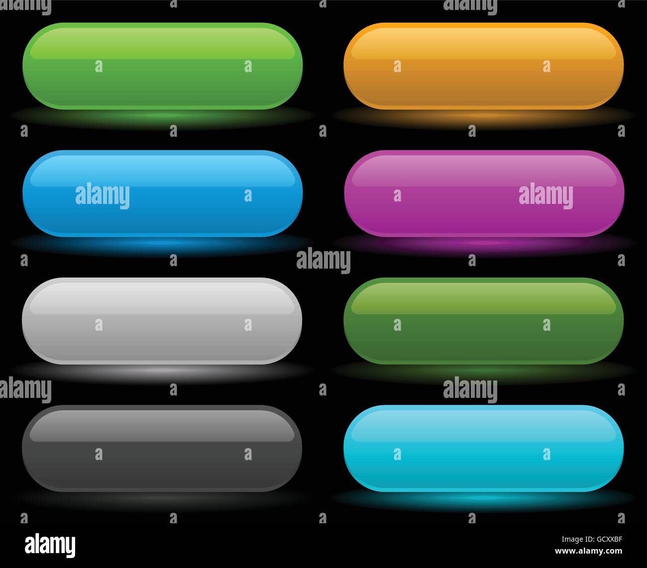 Shorter button, banner backgrounds with empty space for your text ...