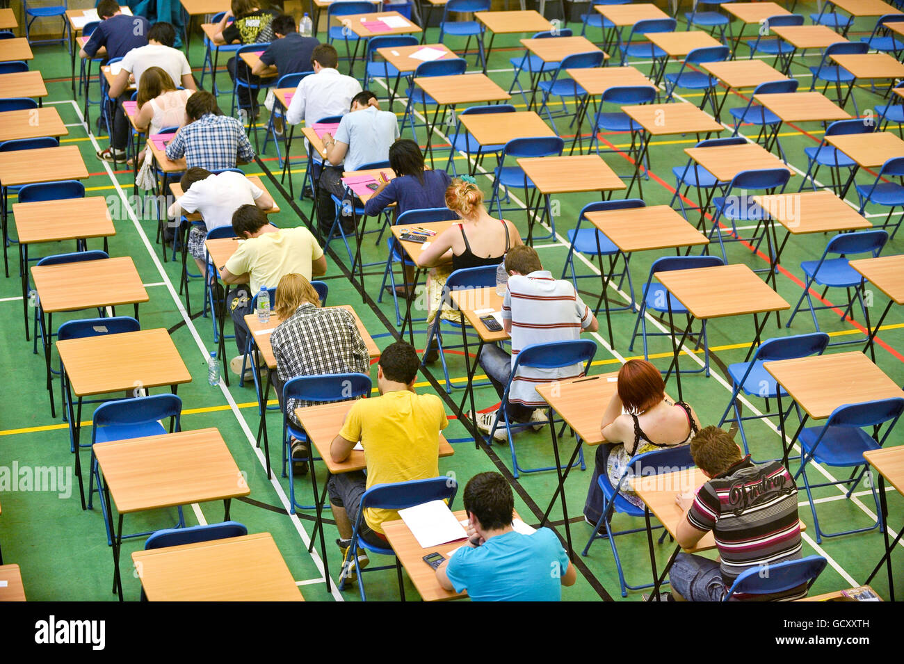  A Level Exam Stock A level Students Sit An A level Maths Exam Inside